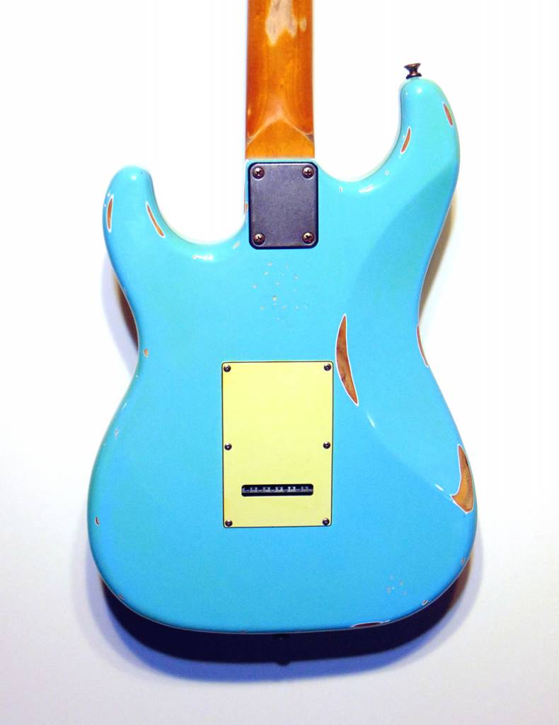 Guitar Stratocaster Surf Blue Relic – Blind Crow Guitars – Blind Crow ...